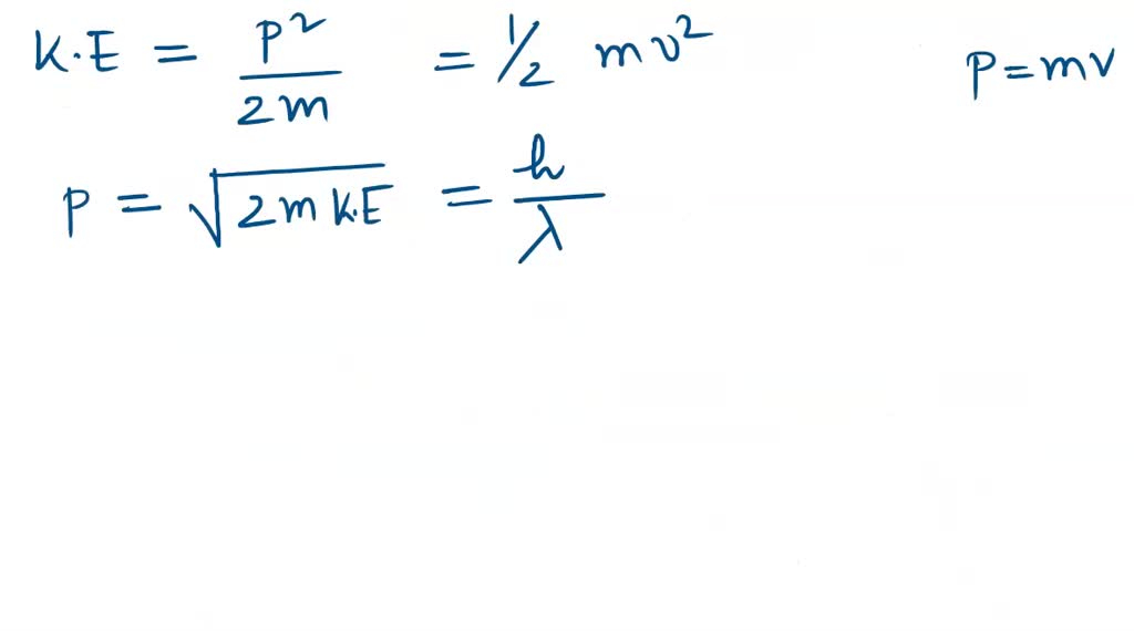 Solved A Proton And An Electron Have Same Kinetic Energy Which One