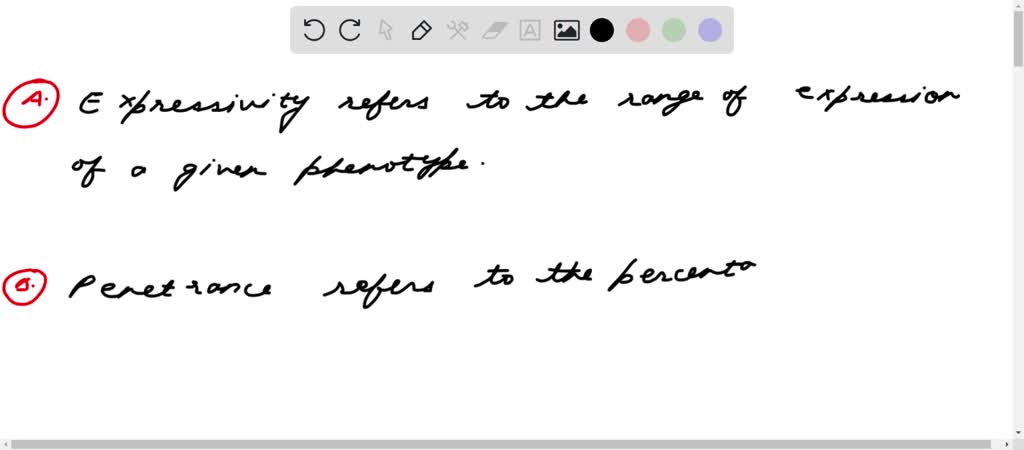 SOLVED: Item 17 Part A Contrast penetrance and expressivity as the ...