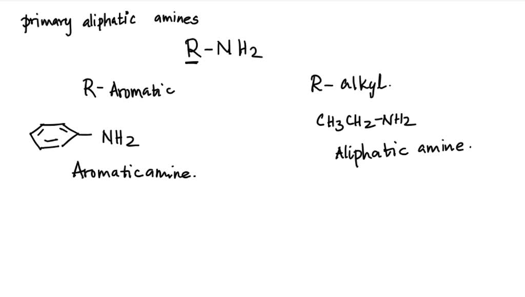 SOLVED: Which of the following compounds are primary aliphatic amines ...