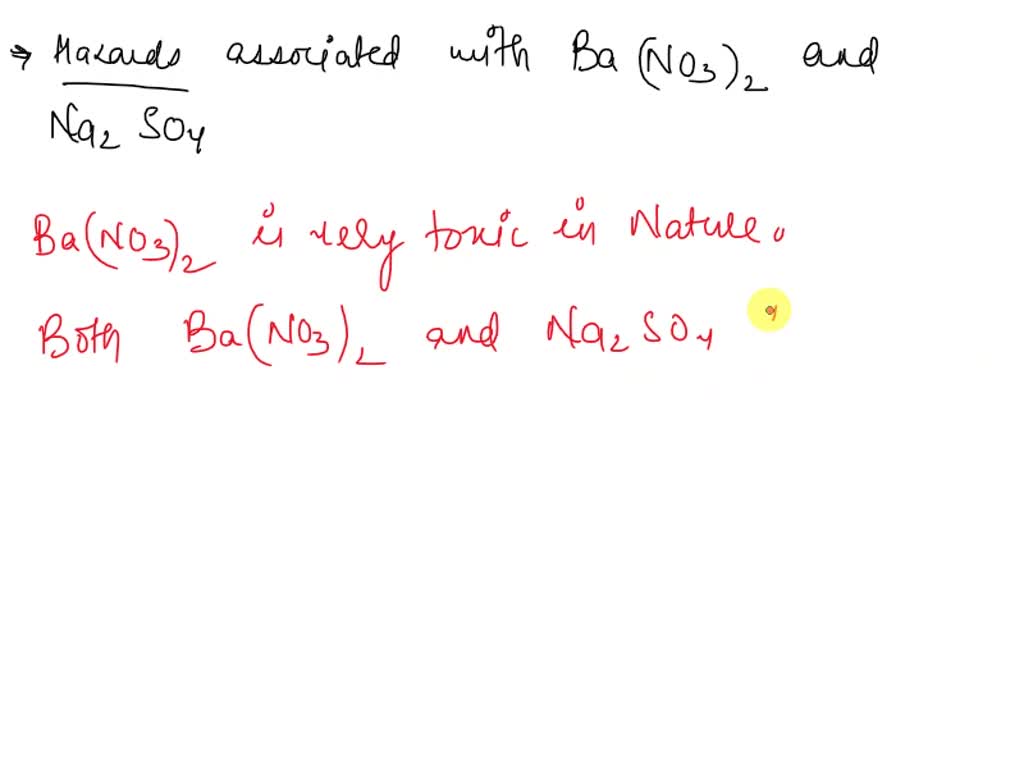 SOLVED: A classic high school lab experiment involves combining a solution of barium nitrate, Ba ...