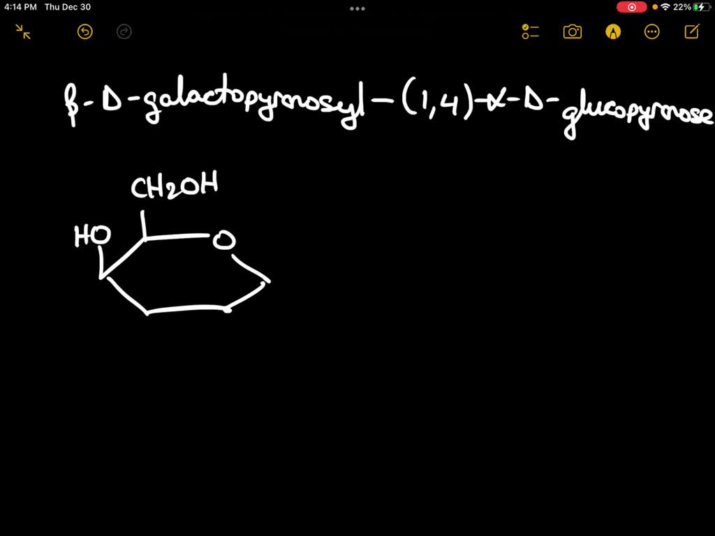 SOLVED: 2.D Galactose the C(4) epimer of D-glucose Draw the Fischer ...