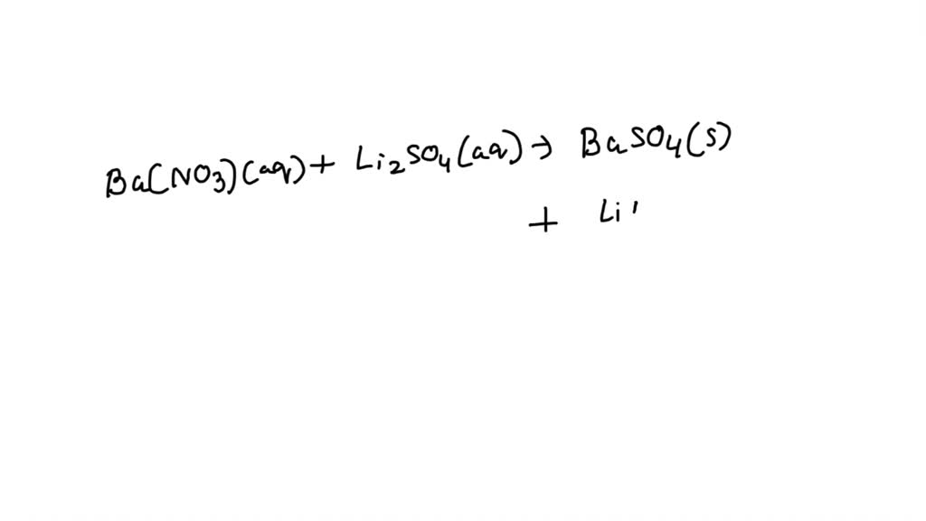 SOLVED: Write the balanced molecular chemical equation for the reaction in aqueous solution for ...