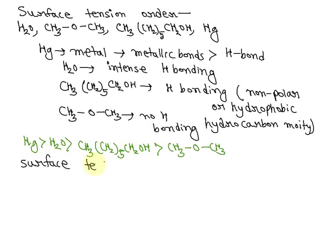 SOLVED: (a) Arrange the following molecules in order of increasing ...