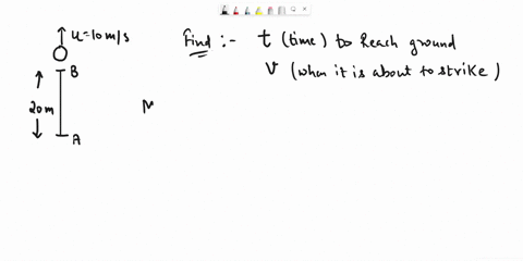 an object is projected upward with a velocity of 100msthen how much ...