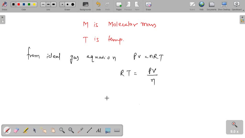Calculate the RMS velocity of chlorine molecules at 12C and 78 cm pressure.