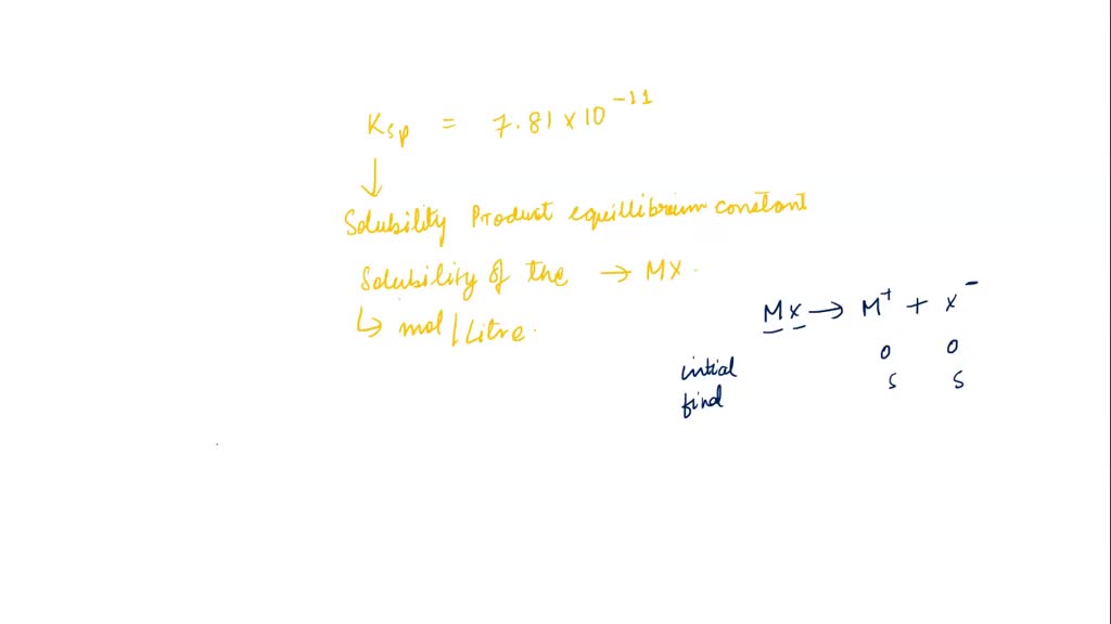 SOLVED: Use the Ksp values to calculate the molar solubility of each of the following compounds ...
