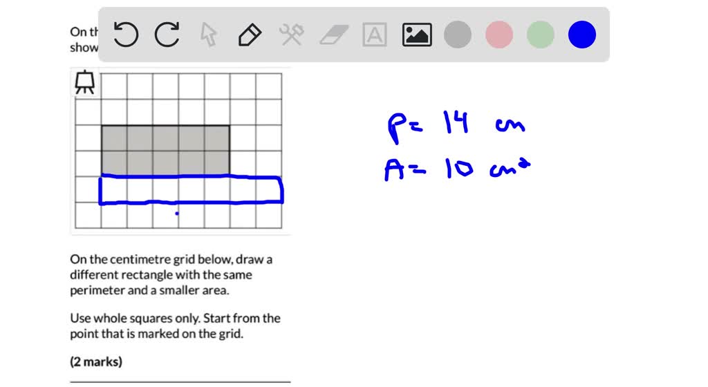 SOLVED: On this centimetre grid, a rectangle is shown: On the ...