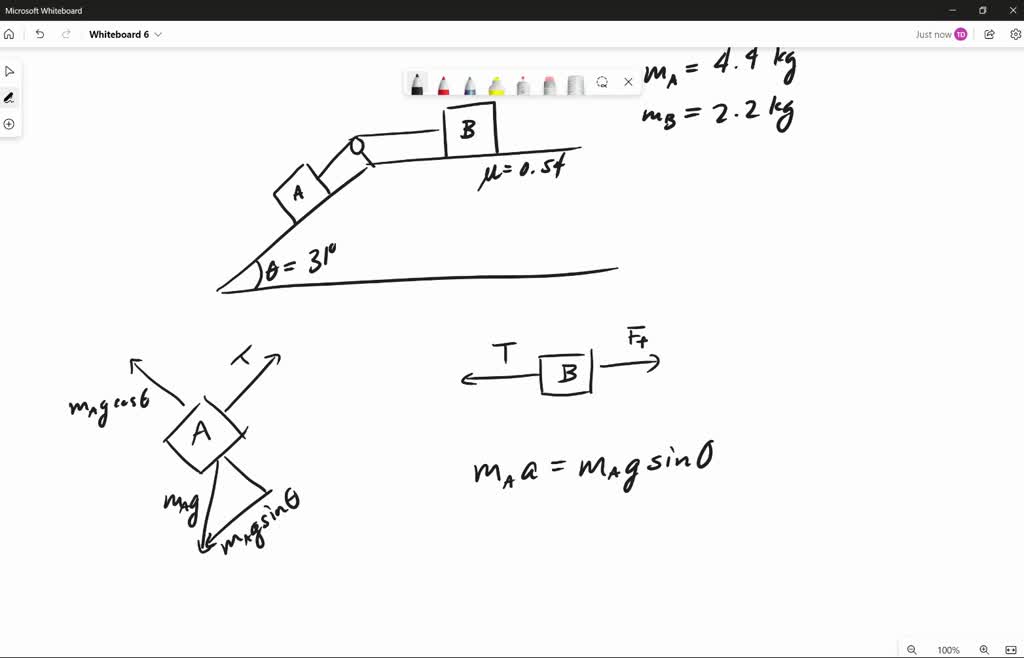 Solved Block A In The Figure Has Mass Ma 4 20 Kg And Block B Has