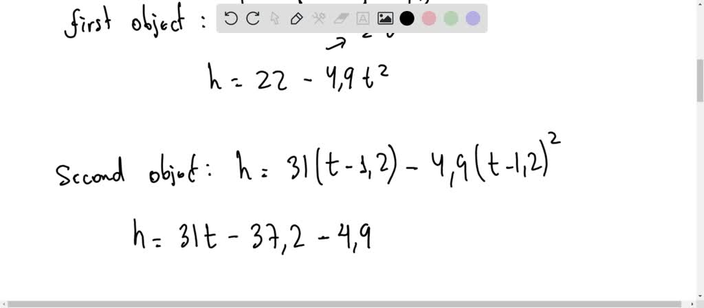 SOLVED: A small object begins a free-fall from a height of 22.0 m ...