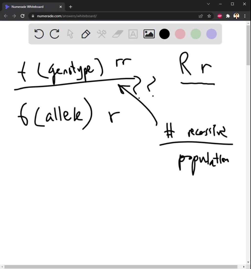 SOLVED: 5. Illustrate the difference between genotype frequency and ...