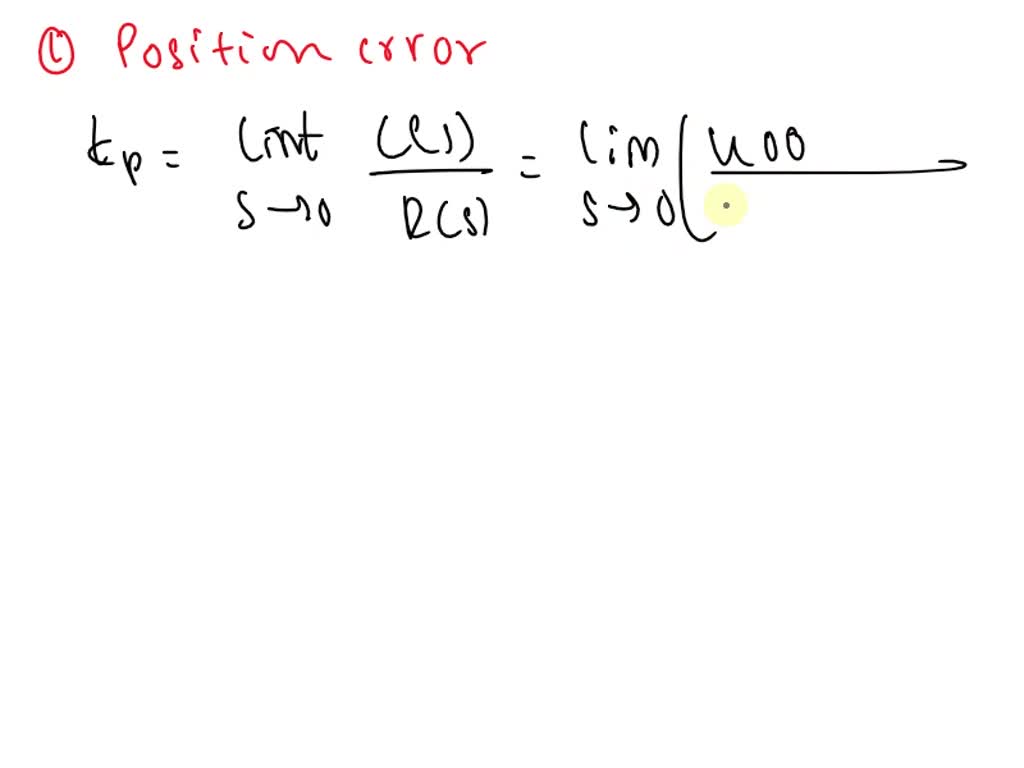 Solved Determine The Position Velocity And Acceleration Error Constants For A Unity Feedback