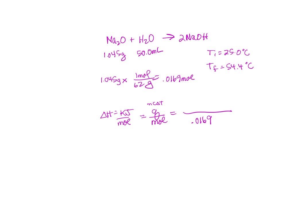 SOLVED: Assuming that the specific heat of the solution is 4.18 J/(g⋅∘C) and that the ...
