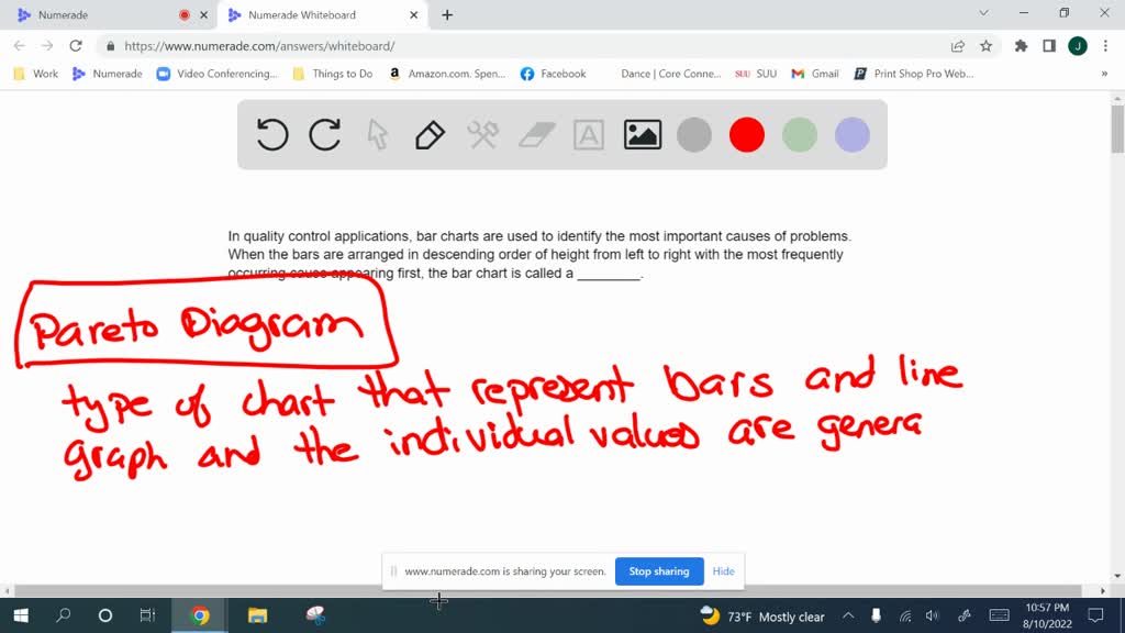 SOLVED: The chart can be used to differentiate the "vital few" causes ...
