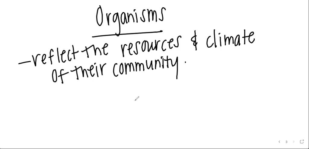 SOLVED: Organisms in a community reflect the resources and climate of ...