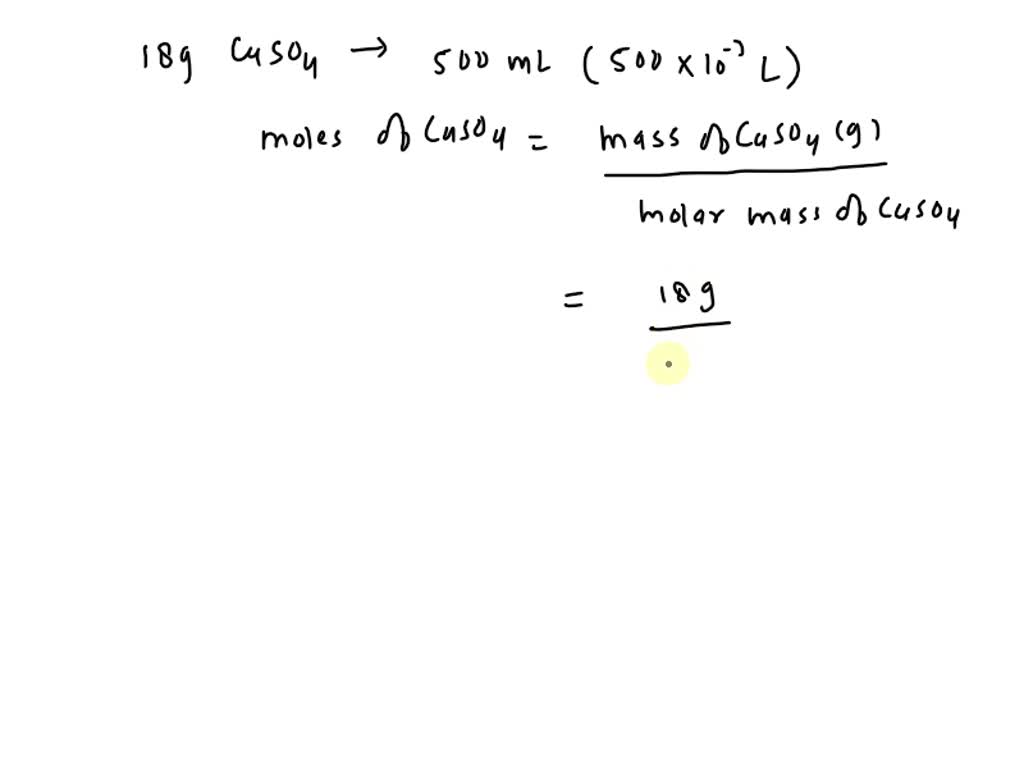 SOLVED: Calculate the concentration (mol/L) of a fertilizer solution if 500.0 mL of a solution ...