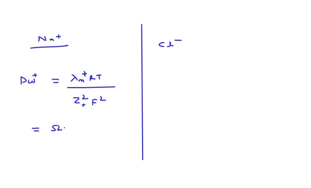 SOLVED: Estimate the diffusion coefficient of the Na+ and Cl− ions in ...