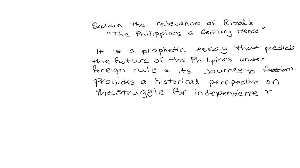 SOLVED: Please answer this: In your own words, explain the relevance of ...