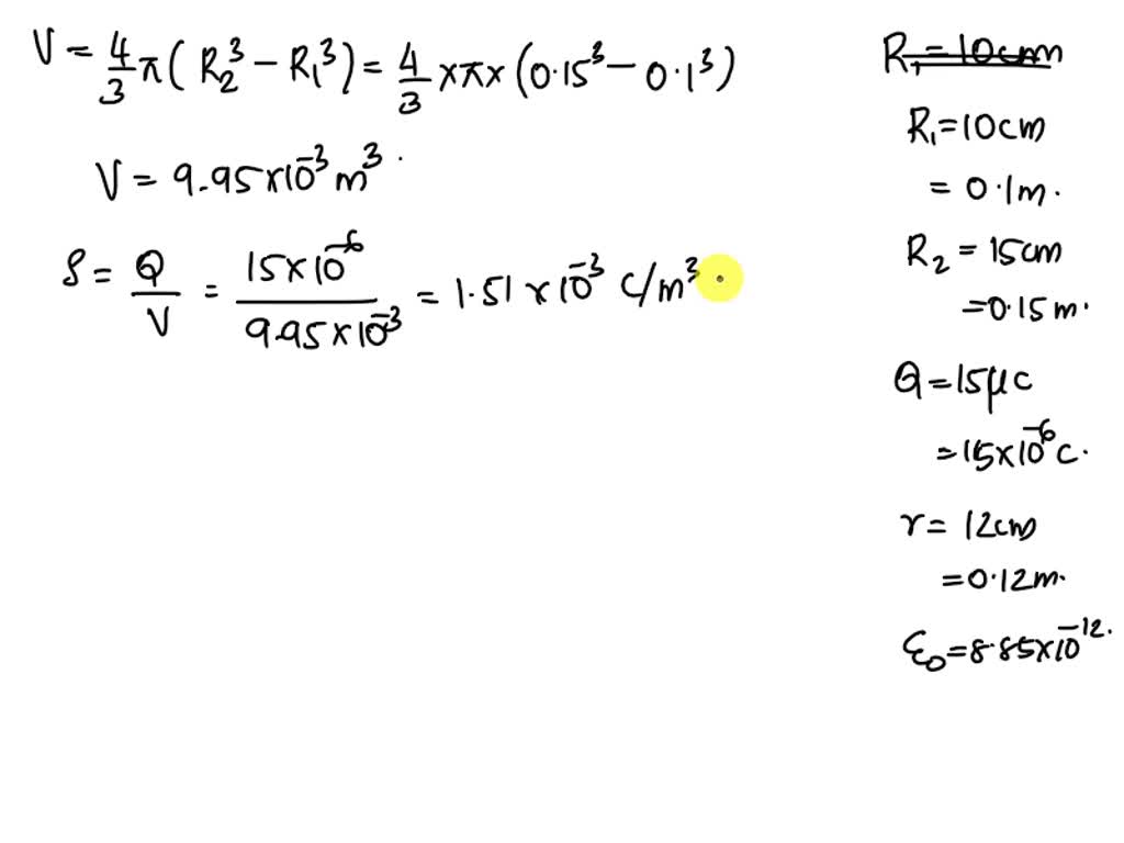 SOLVED: Texts: A spherical, non-conducting shell of inner radius r₁ ...