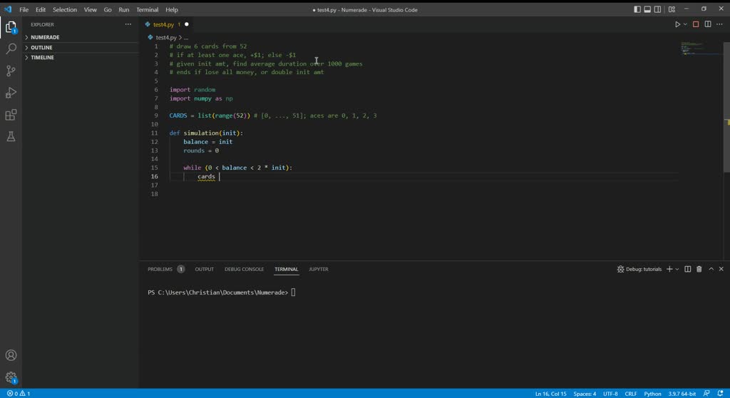 Solved Write A Program Called Test4py That Plays The Following Card 5040