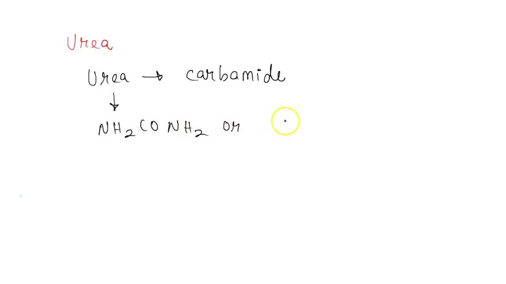 SOLVED: What is the structure of urea? Express your answer as a ...