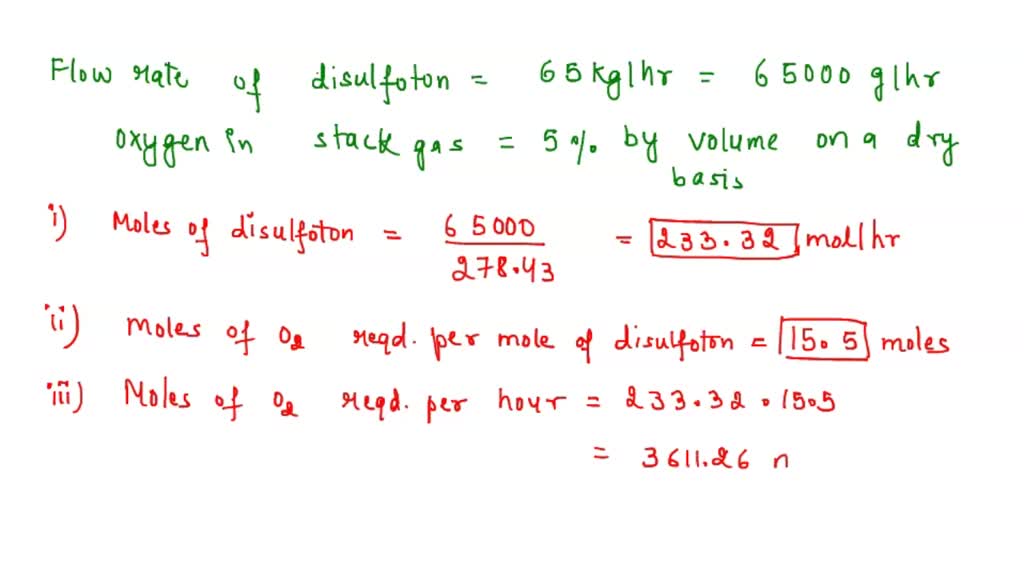 SOLVED: 2. An incinerator handles 80 kg per hour of benefin (CgHgFNO ...