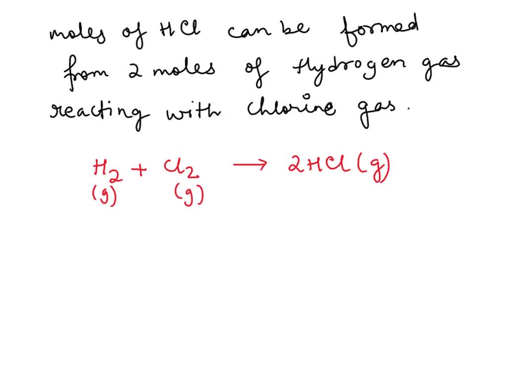 Solved If 44 8 L Of Chlorine React With Hydrogen To Make Hydrogen