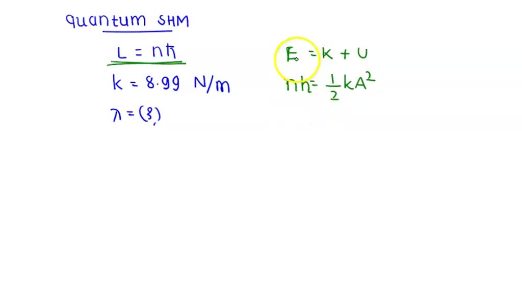 SOLVED: A quantum simple harmonic oscillator consists of an electron ...