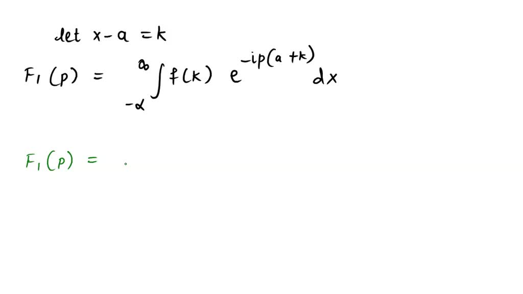 SOLVED: 2) Show that the Fourier transform of the Dirac delta function ...