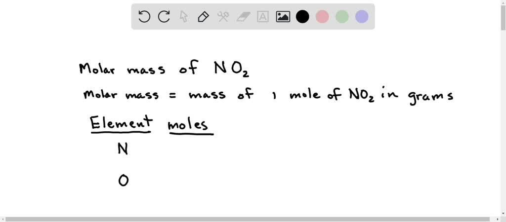 SOLVED: Complete the table below for calculating the molar mass of the compound nitrogen dioxide ...