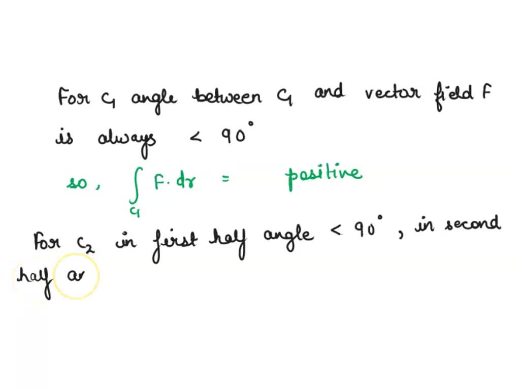 SOLVED: Is the line integral of the pictured vector field over the ...