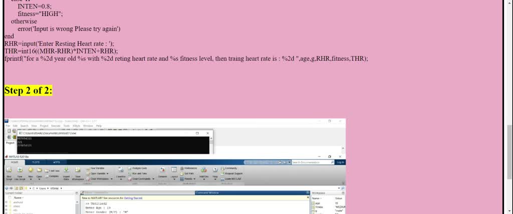 SOLVED: The following are formulas for calculating the training heart ...