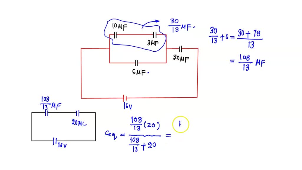 SOLVED: Four capacitors are connected as shown in the figure below. (Let C = 10.0 Î¼F.) 20.0 pF ...