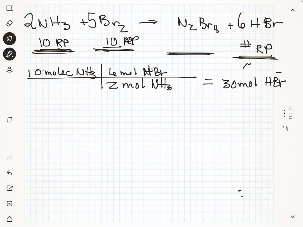 SOLVED: Question 1 (1 point) The reaction between NH3 and Br2 produces ...