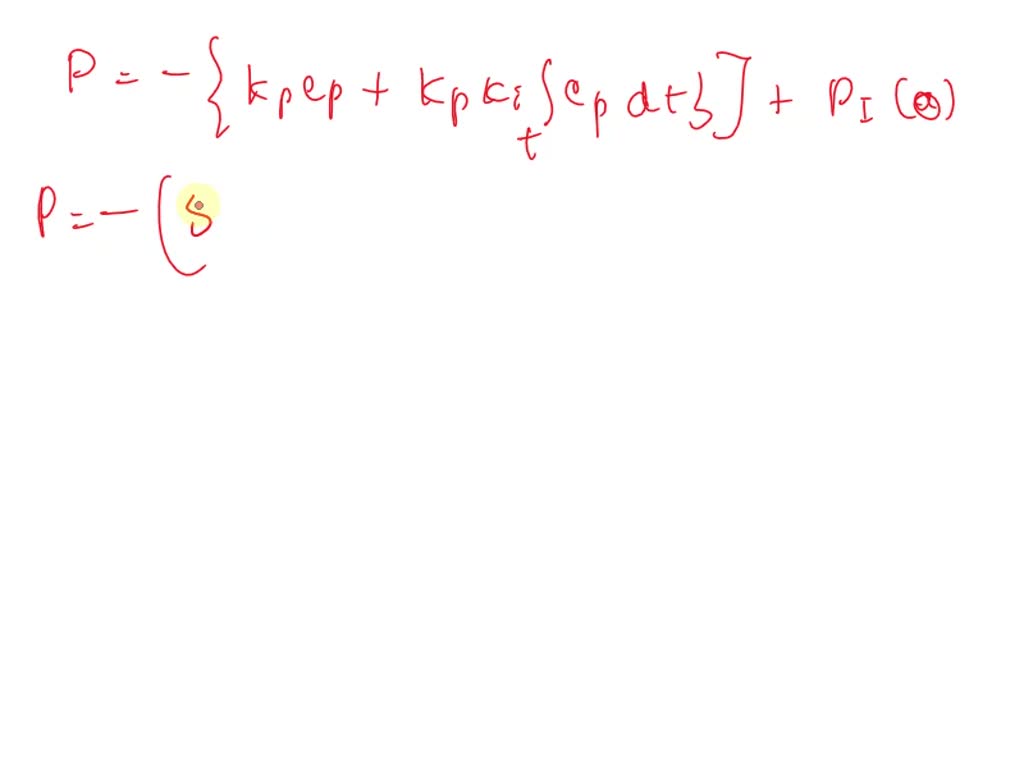 If the measured input to a PI controller is a step change (Ym(s) = 2/s) and the controller ...