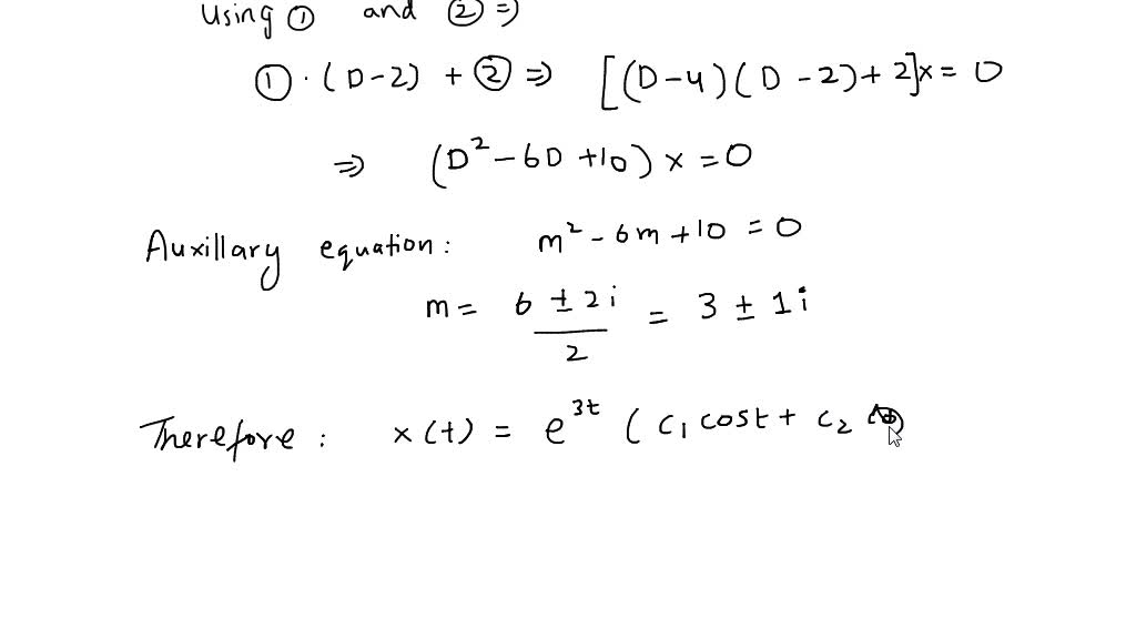SOLVED: Find the general solution for the given system: dx dt dy dt x +y y
