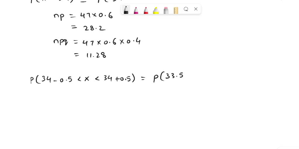SOLVED: Compute P(X) using the binomial probability formula. Then determine whether the normal ...