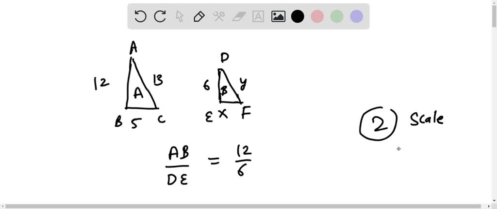 SOLVED: A)What scale factor is applied to triangle A to create triangle ...
