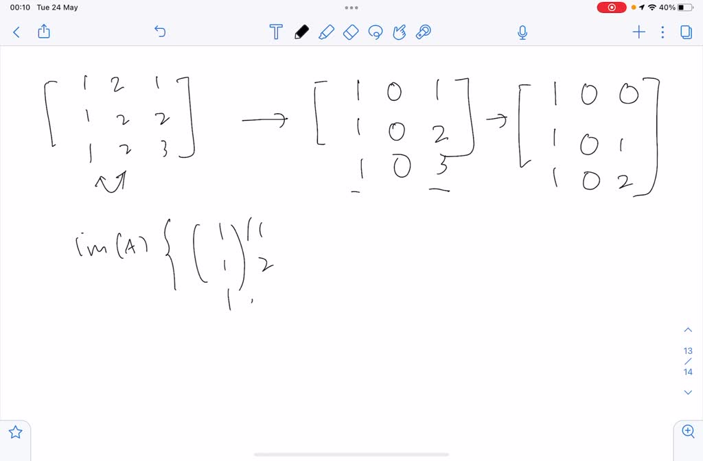 SOLVED: Find a redundant column vector of the given matrix A, and write it as a linear ...
