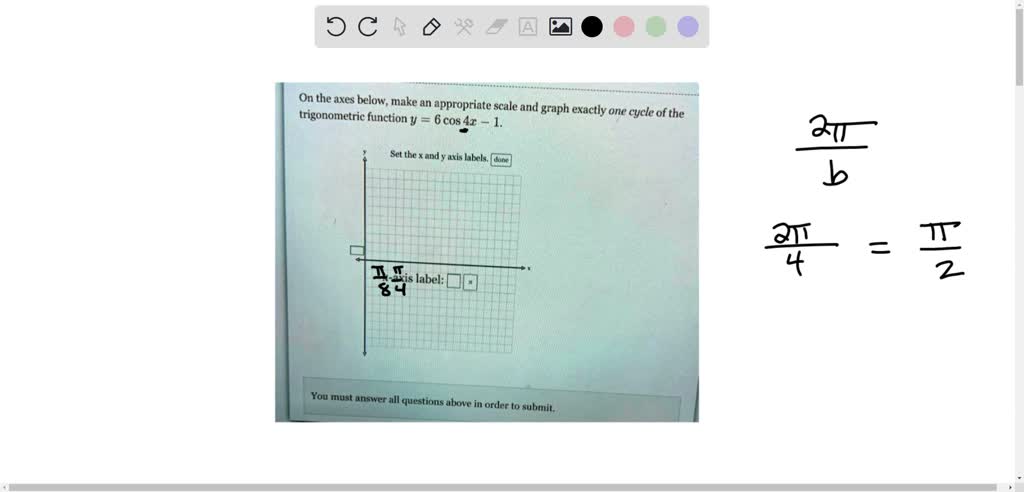 SOLVED: On the axes below, make an appropriate scale and graph exactly ...