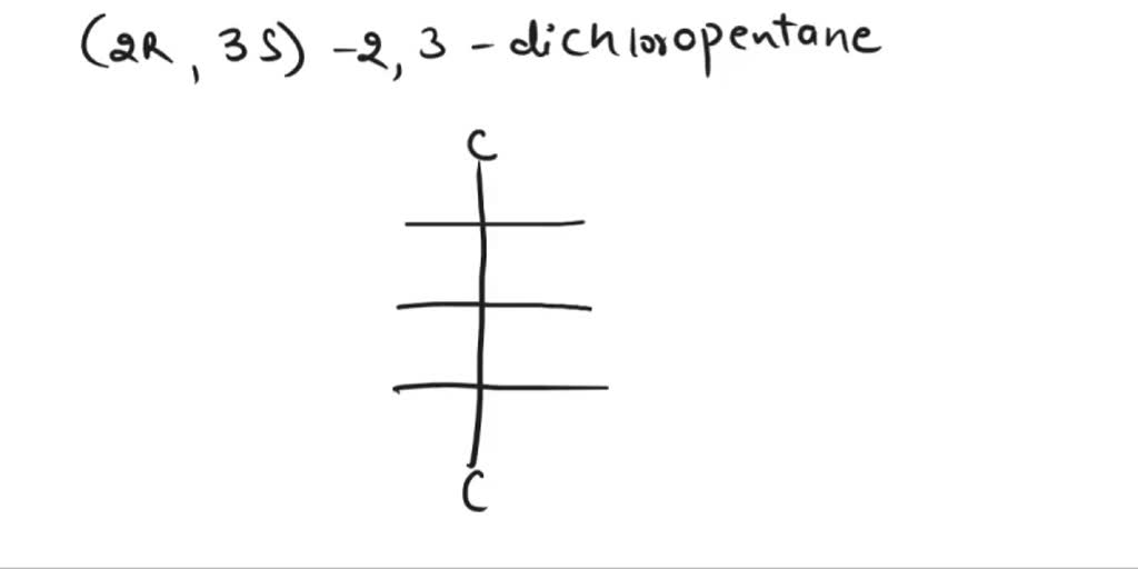SOLVED: Draw the Fischer projection of (2R,3S)-2,3-dichloropentane.