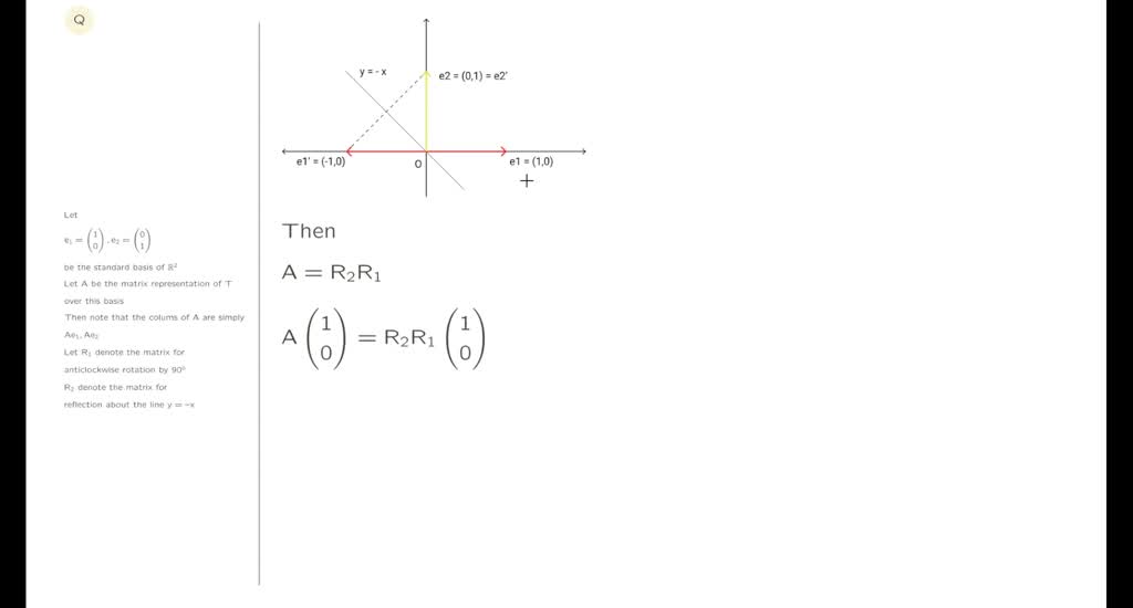 SOLVED: Find the standard matrix of the linear transformation T: R^3 → ...