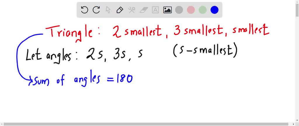 SOLVED: ( One angle of a triangle is twice the smallest angle and ...