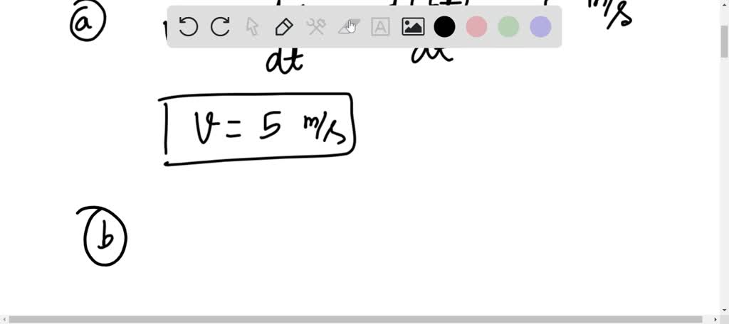 SOLVED: Question 10 (2 pt): An object has a position function x(t) = 5t m. (a) What is the ...