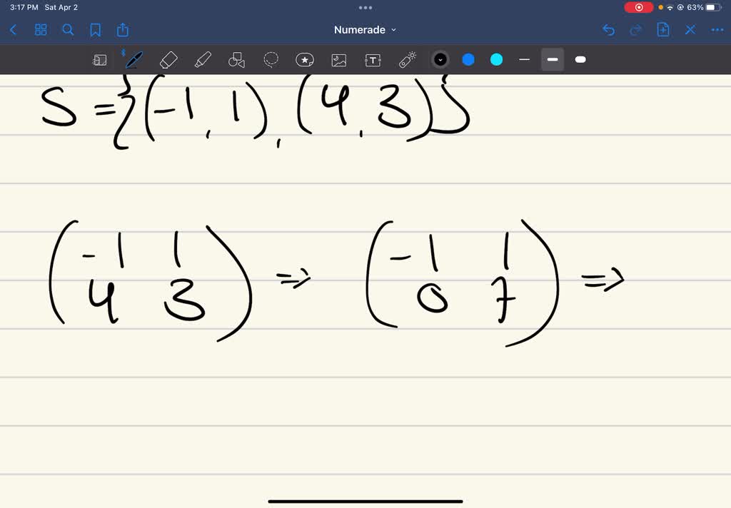 SOLVED: Determine the value of a such that the following set is ...
