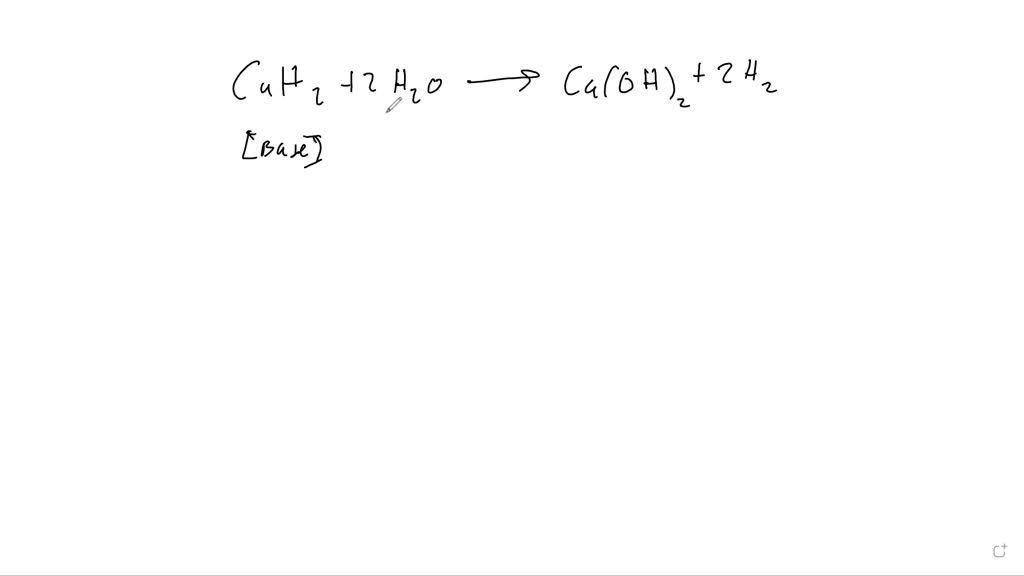 SOLVED: The reaction of calcium hydride, CaH2, with water can be ...