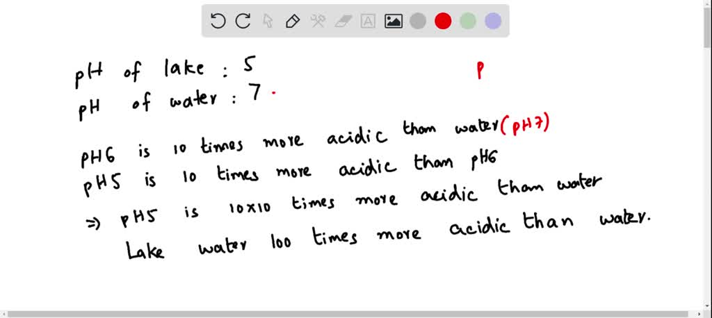 SOLVED: The pH of a solution describes its acidity. Each one-unit ...