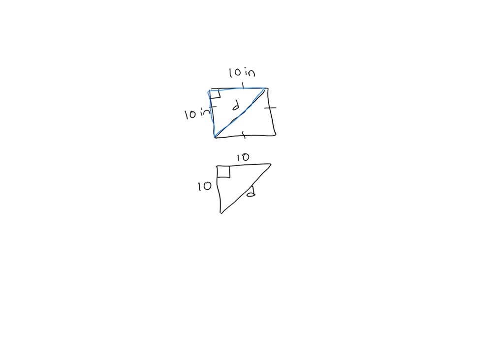 SOLVED: A square has sides lengths of 10 inches. To the nearest tenth ...