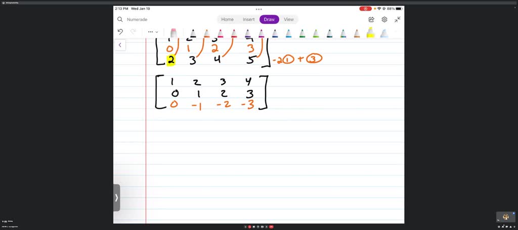 SOLVED: Row reduce the augmented matrix below until it is in RREF ... SOLVED: Row reduce the augmented matrix below until it is in RREF ...