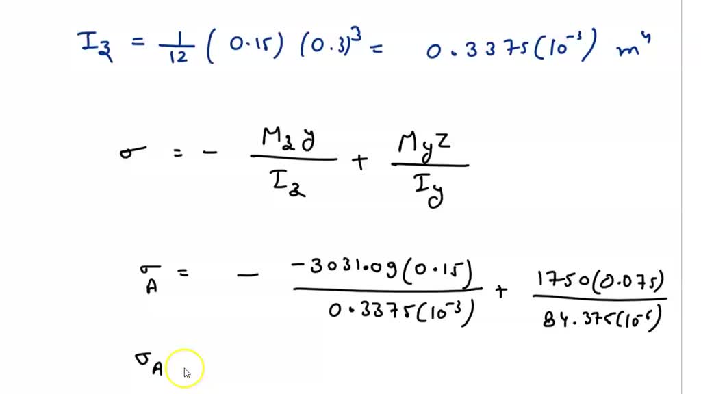 SOLVED: The beam has a rectangular cross section. If it is subjected to ...