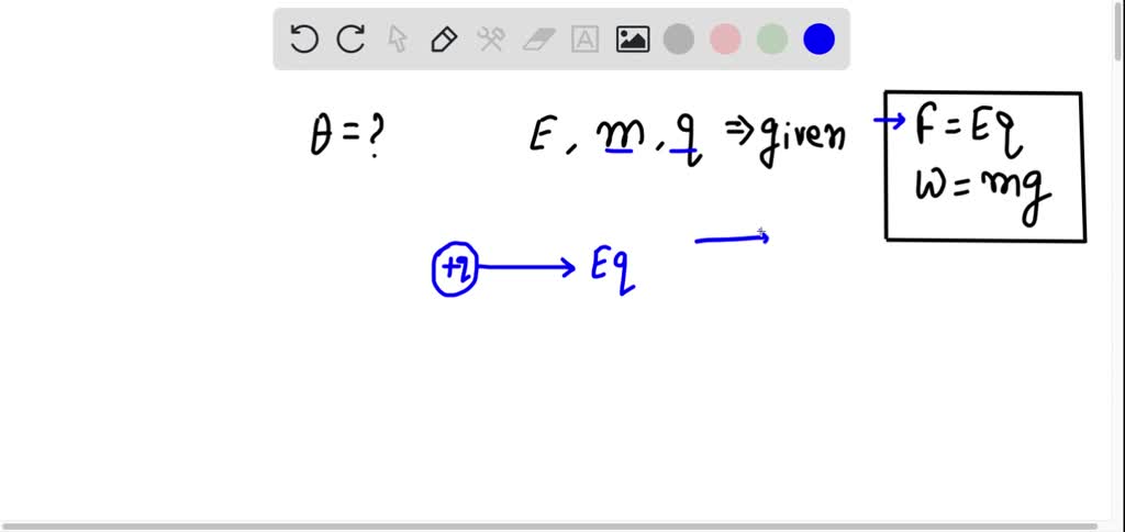 SOLVED: how to find angle when electric field and mass and charge is given